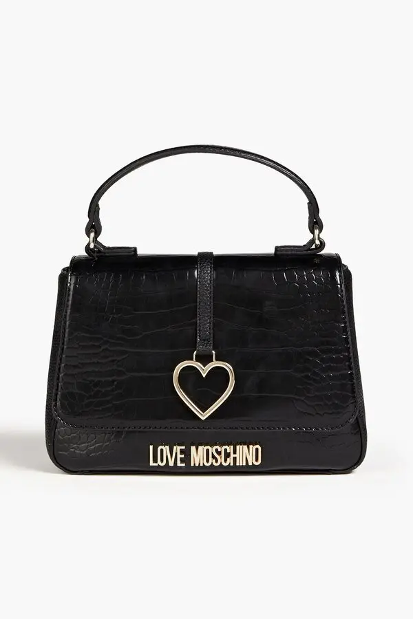 Moschino Croceffect Tote - Black