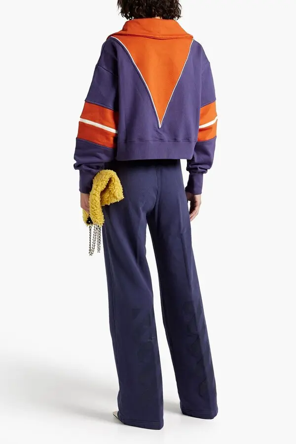 Off-White Embroidered Twotone French Cottonterry Sweatshirt