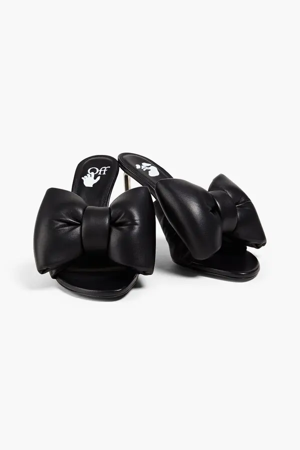Off-White Allen Bowembellished Leather Mules - Black