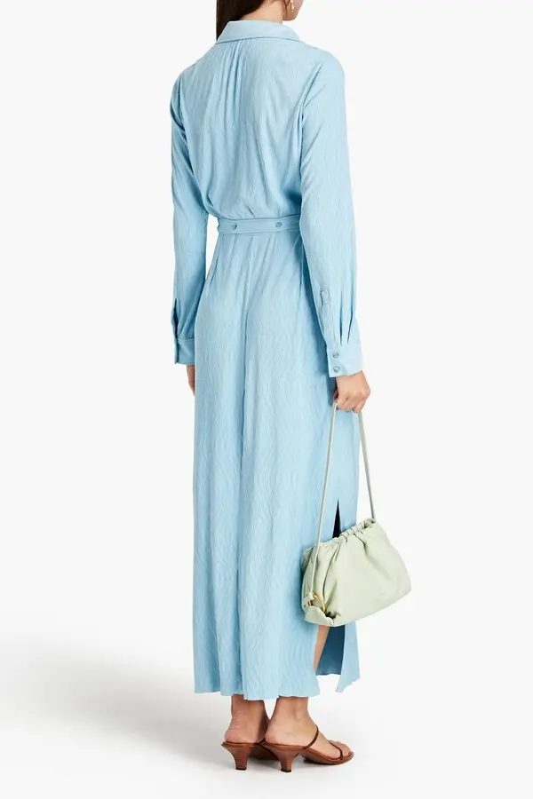 Simkhai Kelli Twisted Pliss Maxi Dress In Sky Blue - 75% Off | Editorialist