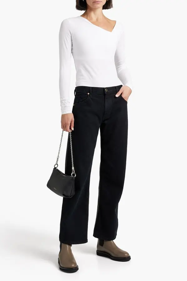 Enza Costa Asymmetrical Stretch-cotton Jersey Top