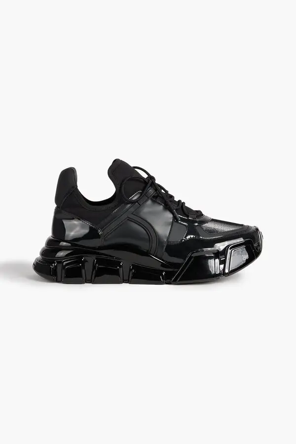 Ferragamo Cimbra Rubber And Neoprene Exaggeratedsole Sneakers In