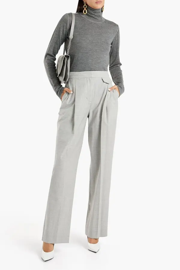FERRAGAMO Mélange Cashmere Turtleneck Sweater