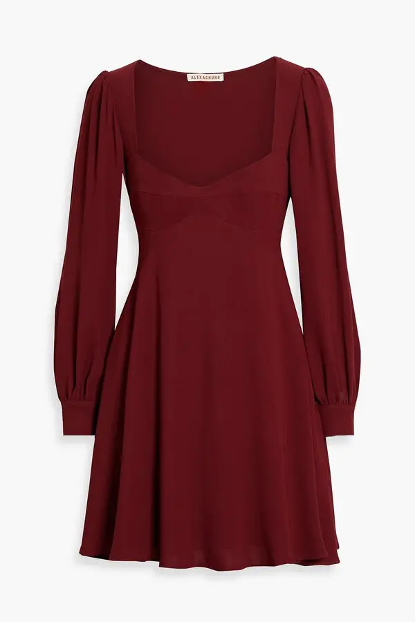 burgundy crepe dress Del Mar Burgundy Crepe Formal Maxi Dress - US 12 main image 1