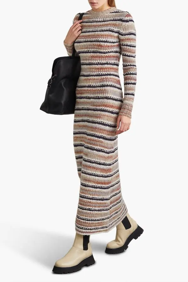 alc striped maxi dress A.L.C. Striped Long Dress - White Dresses, Clothing - WA4252857