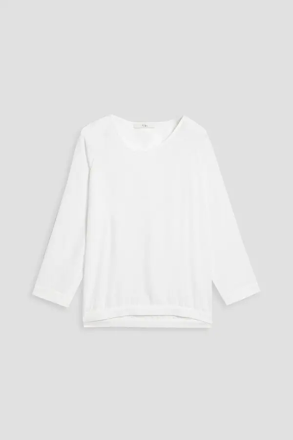 Tibi Twill Blouse With Ring Embellishment