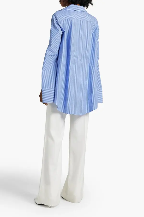 Palmer//harding Striped Cotton-poplin Blouse