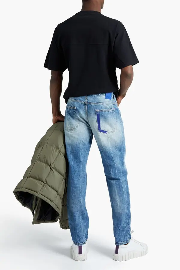 MARCELO BURLON COUNTY OF MILAN Slimfit Distressed Denim Jeans