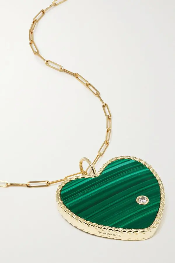 Yvonne Léon Reversible 18-karat Gold Multi-stone Necklace - Green