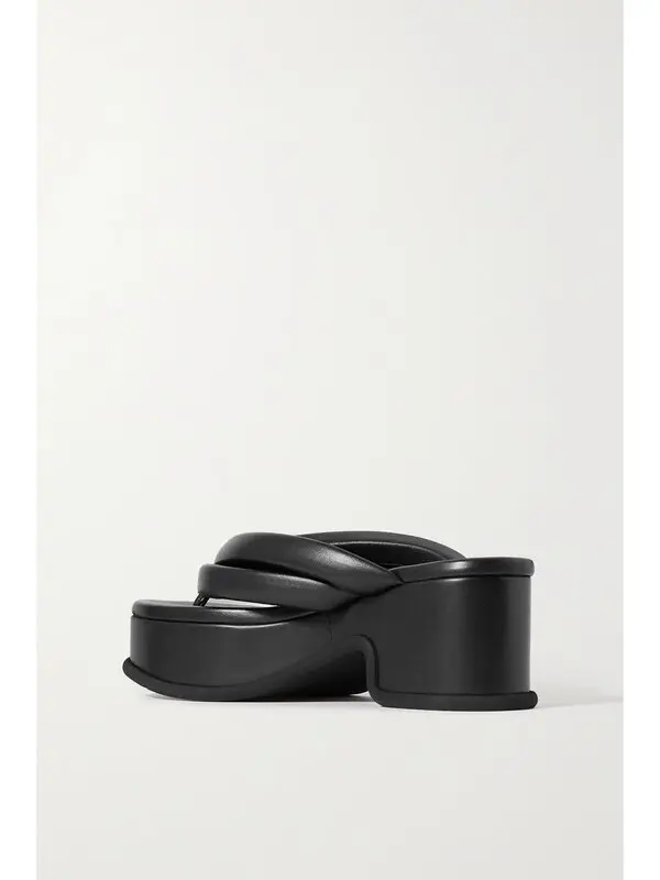 Dries Van Noten Leather Platform Sandals