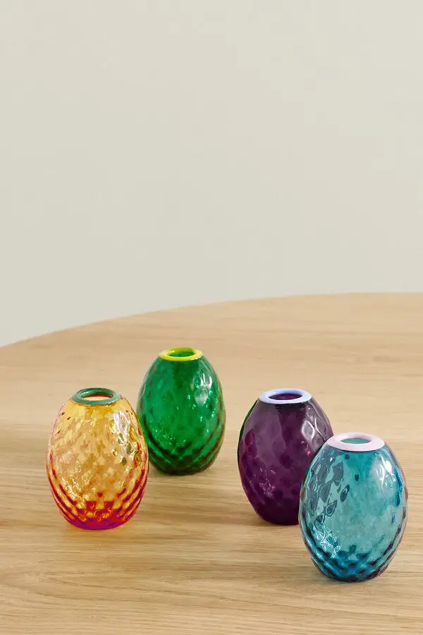 La DoubleJ Baby Egg Set Of Four Murano Glass Vases - Multi