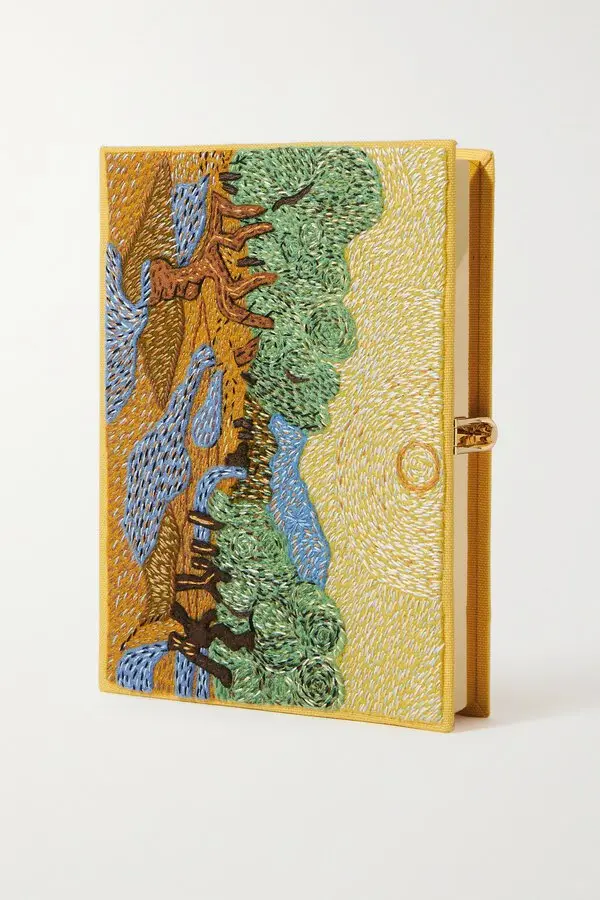OLYMPIA LE-TAN Van Gogh Museum Embroidered Appliquéd Canvas Clutch