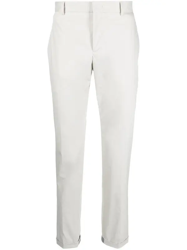 PT TORINO Cream Cotton Blend Trousers - Neutrals