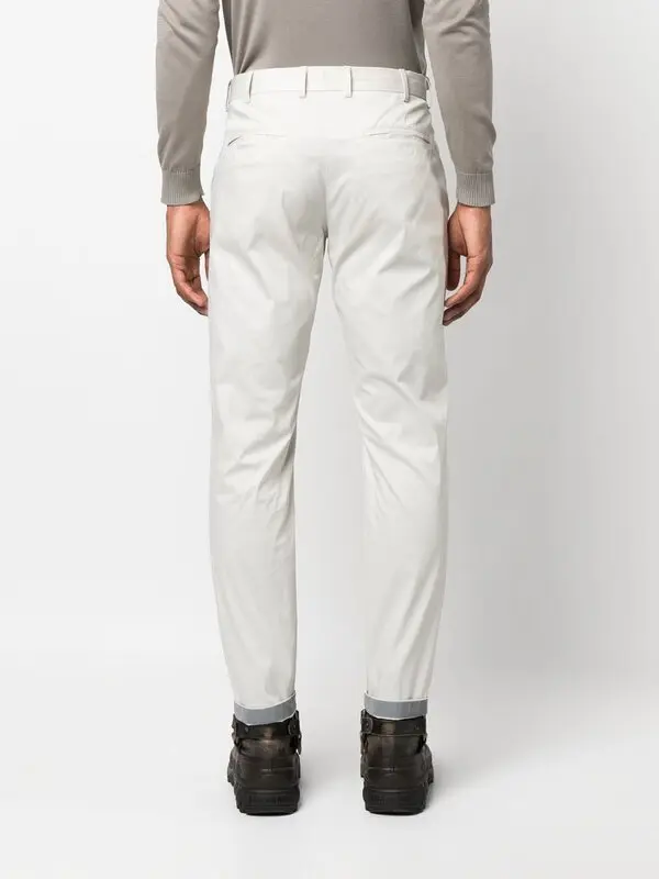PT TORINO Cream Cotton Blend Trousers - Neutrals