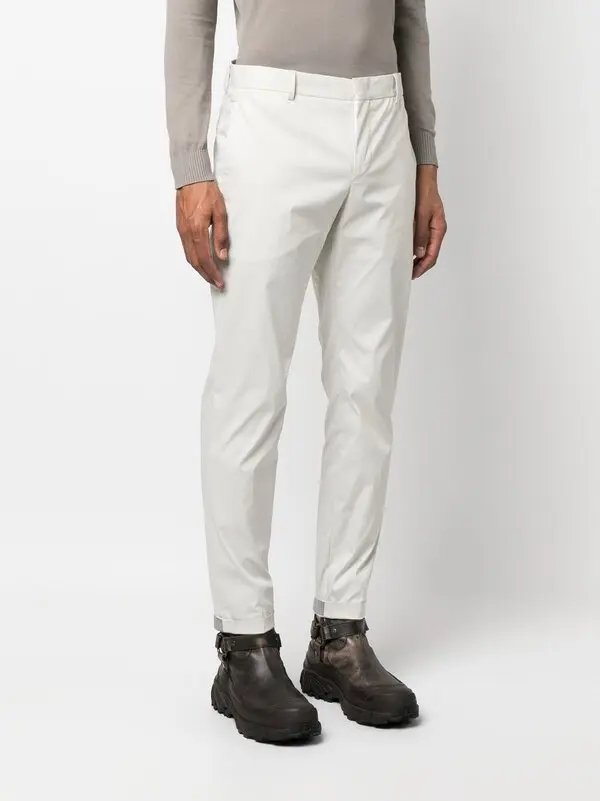 PT TORINO Cream Cotton Blend Trousers - Neutrals