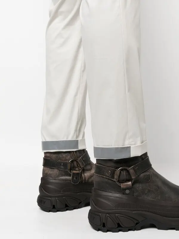 PT TORINO Cream Cotton Blend Trousers - Neutrals
