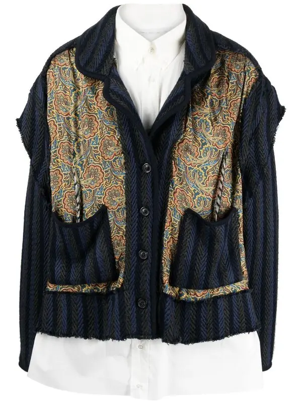 MAISON MARGIELA Layered Paisley-print Poplin Shirt