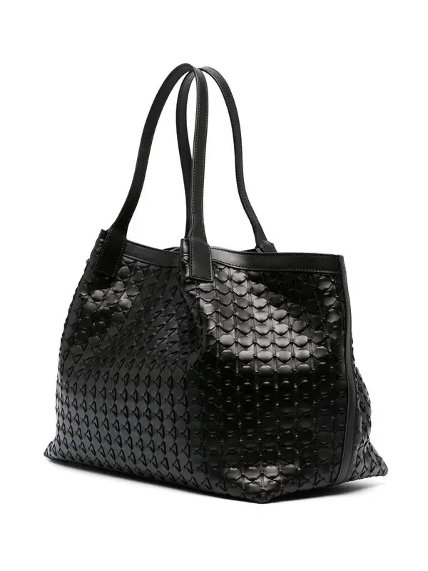 SERAPIAN Textured Shoulder Bag - Black