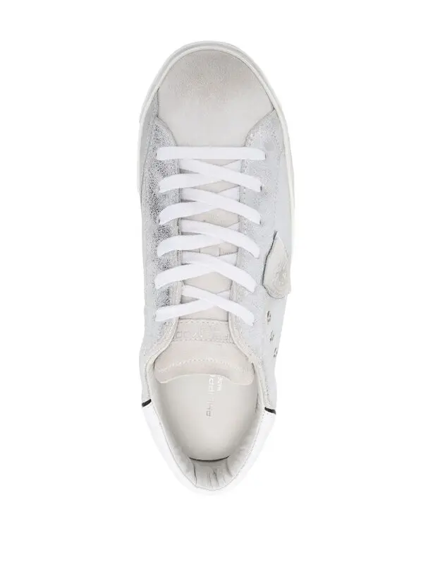 Philippe Model Side-logo Patch Sneakers - Silver