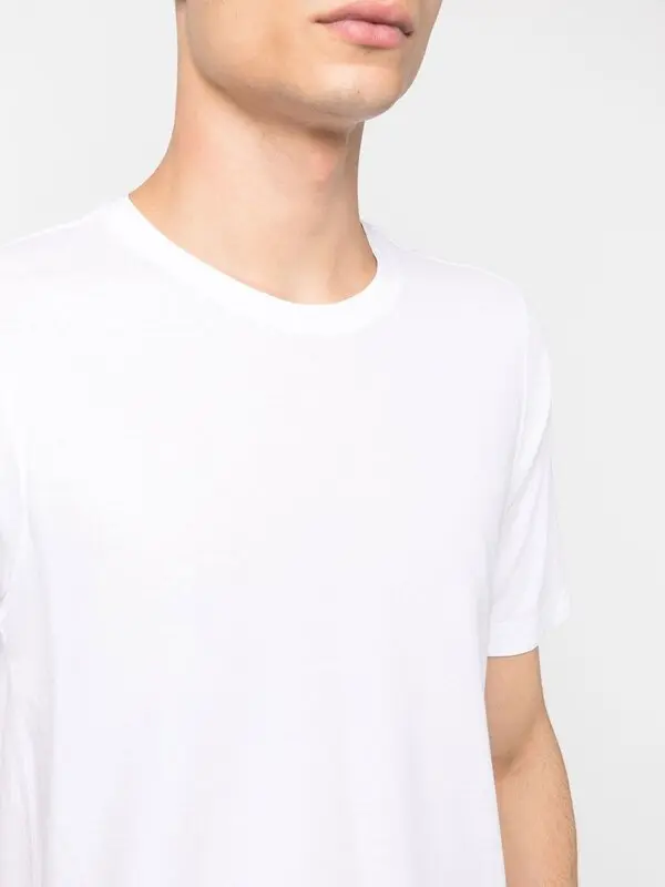LARDINI Round Neck Short-sleeve T-shirt - White