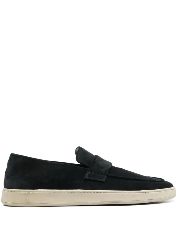 Officine Creative Suede Penny Loafers - Black