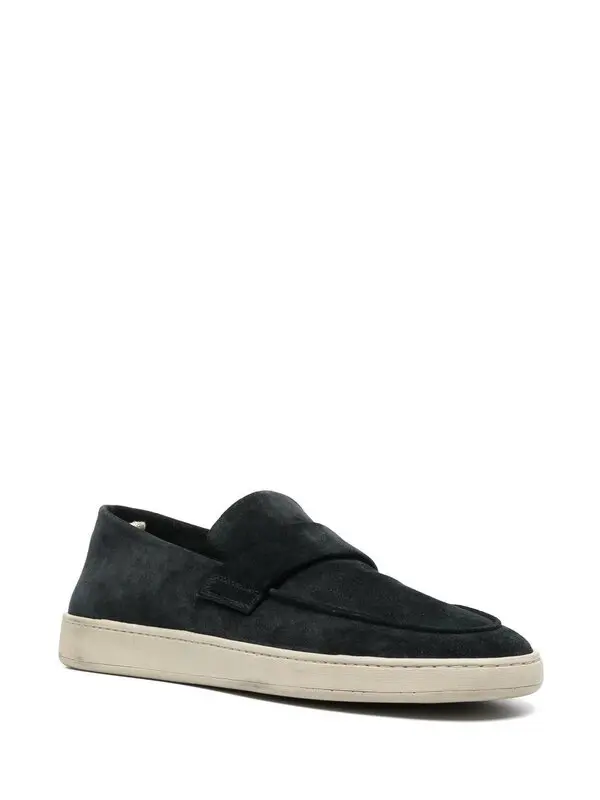 Officine Creative Suede Penny Loafers - Black