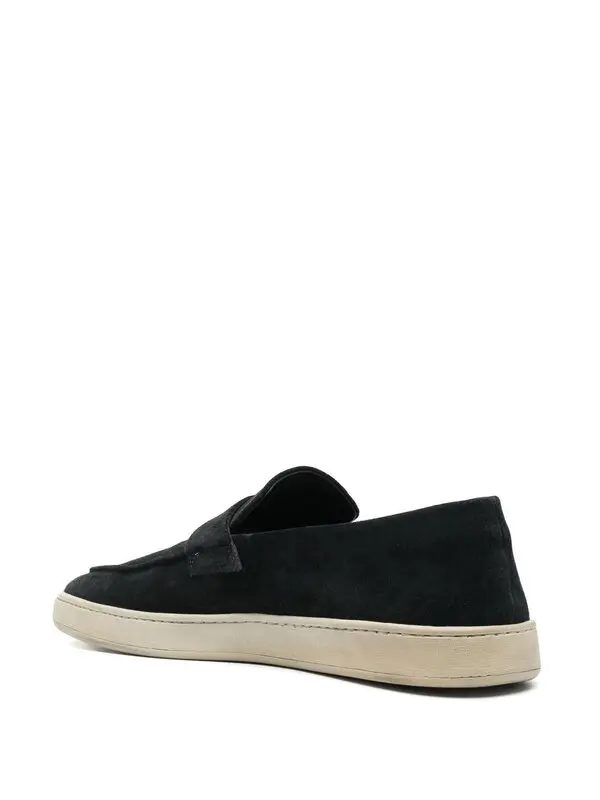 Officine Creative Suede Penny Loafers - Black