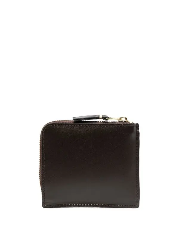 Comme Des Garçons Zipped-pocket Leather Wallet - Brown