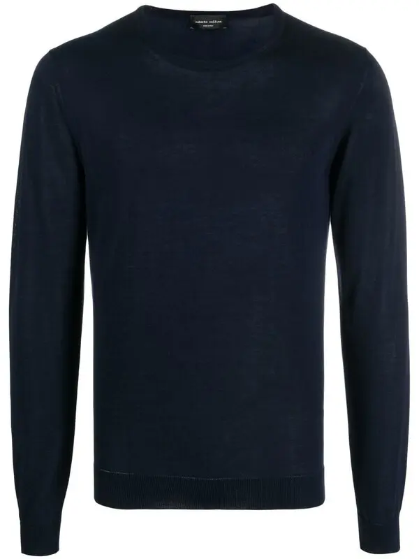ROBERTO COLLINA Crew-neck Jumper - Blue
