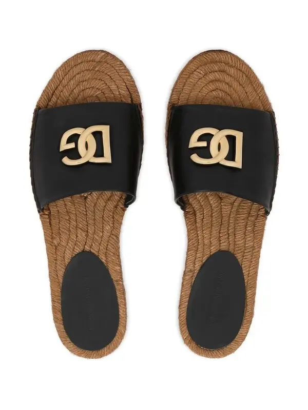 Dolce & Gabbana Dg Logo Espadrilles - Black