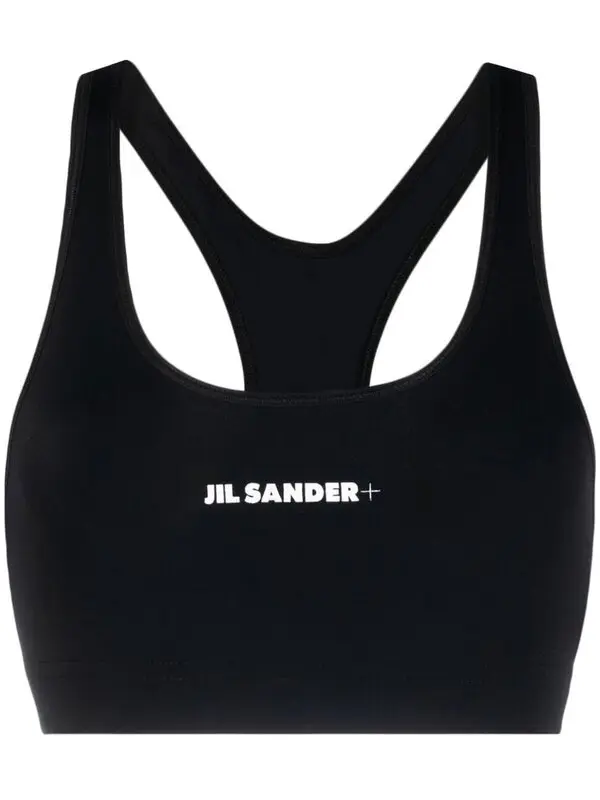 JIL SANDER Logo-print Training Sports Bra - Black