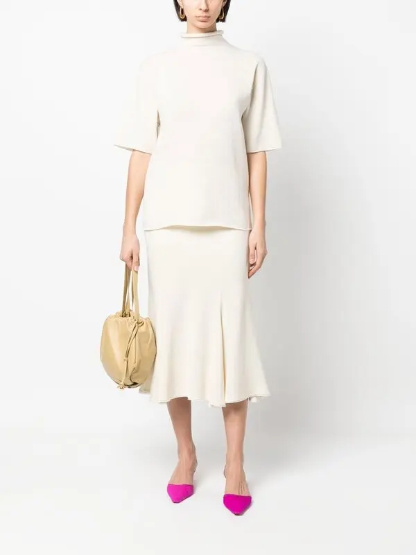 JIL SANDER Short-sleeve Knit Top - Neutrals