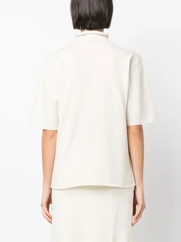 JIL SANDER Short-sleeve Knit Top - Neutrals