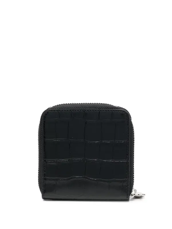 Philipp Plein Mini Crocodile-embossed Leather Wallet