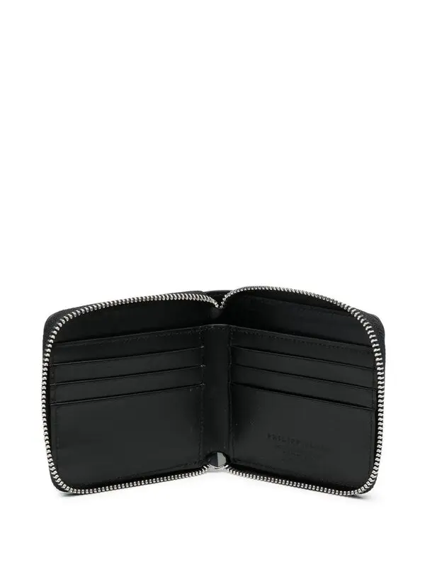 Philipp Plein Mini Crocodile-embossed Leather Wallet