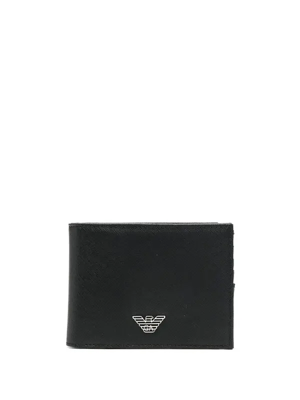 Emporio Armani Logo-plaque Bi-fold Wallet - Black