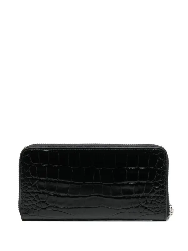 Philipp Plein Crocodile-embossed Leather Purse