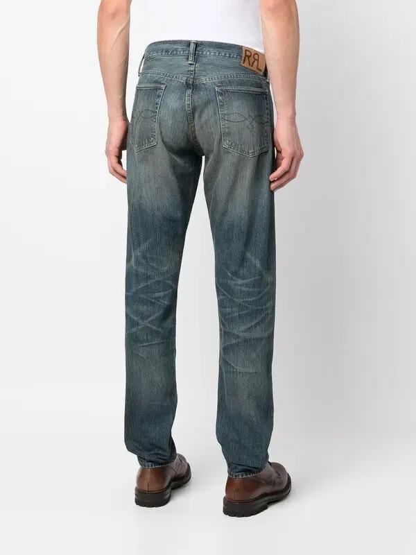 Ralph Lauren Straight-leg Washed Denim Jeans