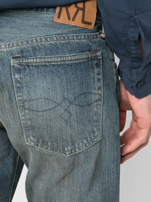 Ralph Lauren Straight-leg Washed Denim Jeans