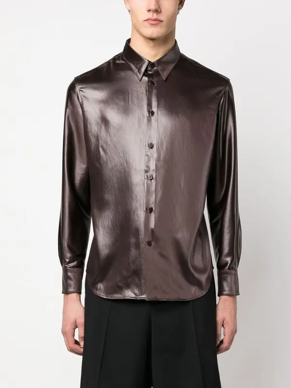 Eckhaus Latta Metallic Long-sleeve Shirt