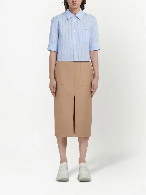 Marni Slit High-waist Midi Skirt