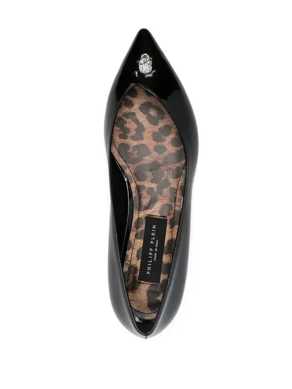 Philipp Plein Skull-stud Ballerina Shoes - Black