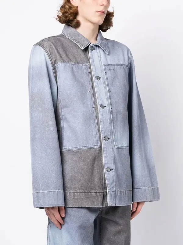 OBJECTS IV LIFE Two-tone Denim Shirt Jacket