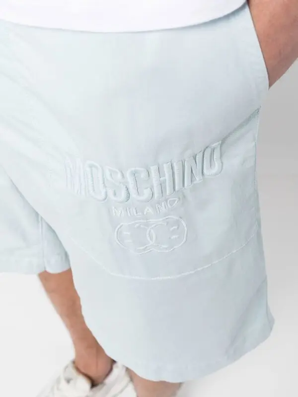 Moschino Embroidered Logo Detail Shorts