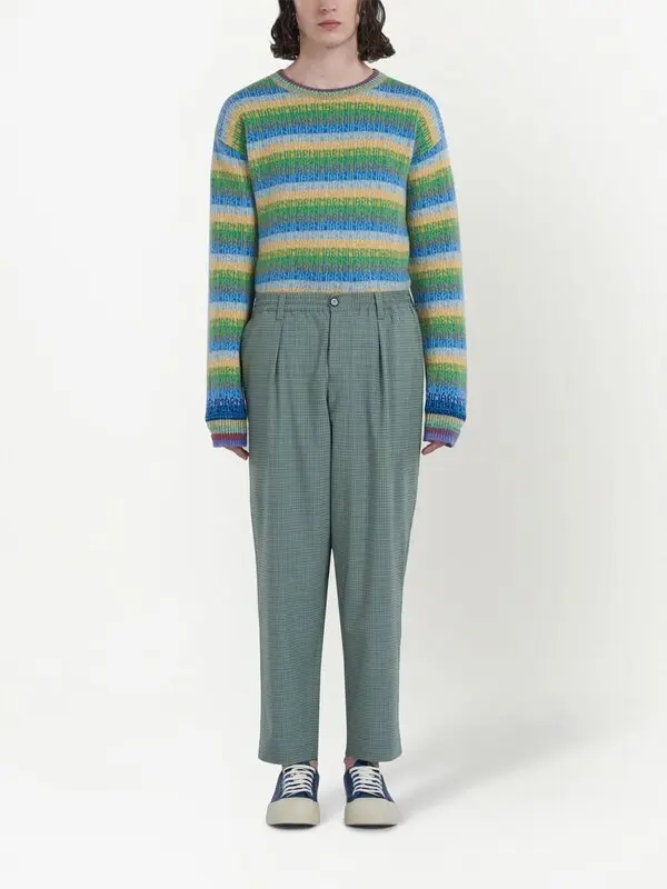 Marni Grid-pattern Mid-rise Pants