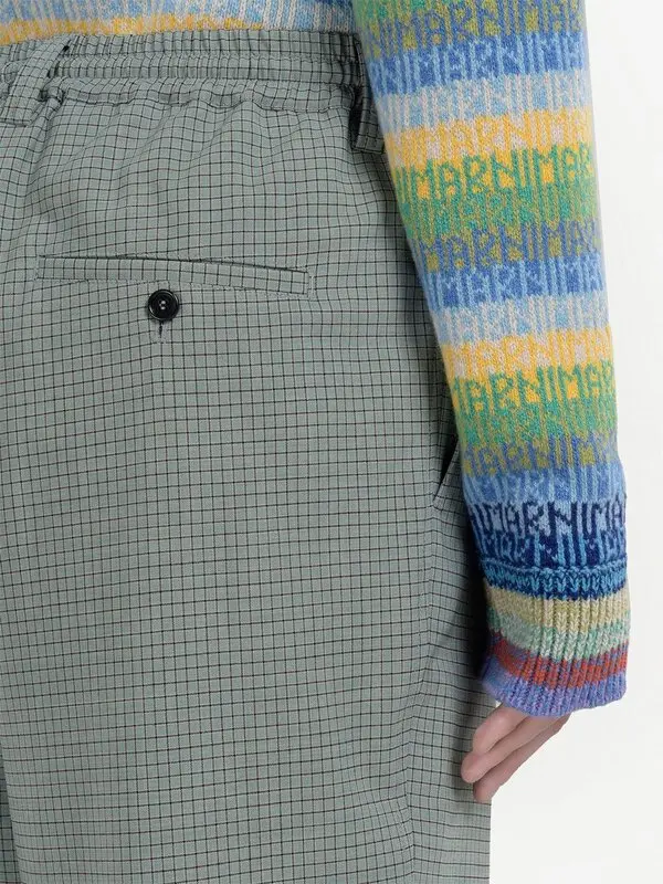 Marni Grid-pattern Mid-rise Pants