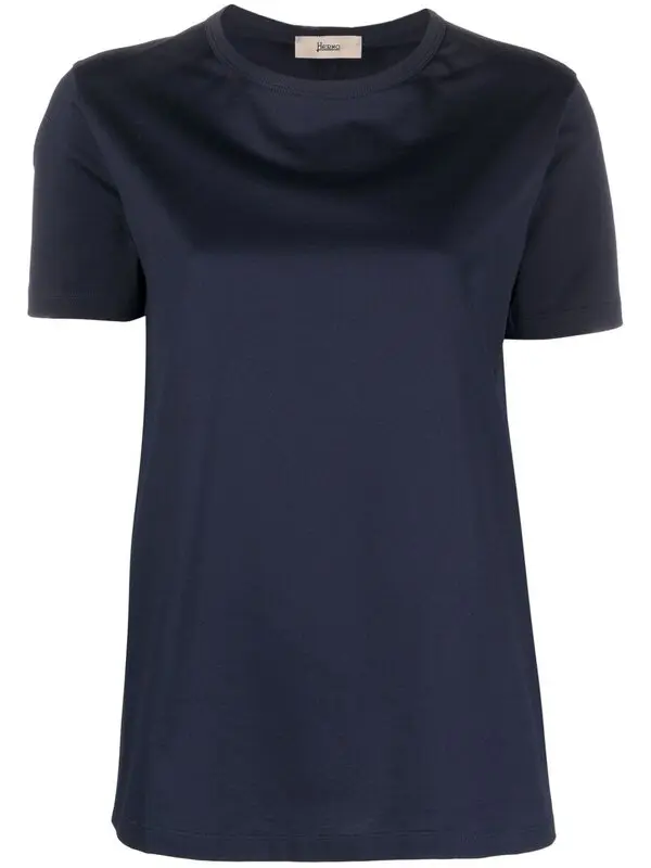 Herno Contrasting Gathered Panel T-shirt - Blue