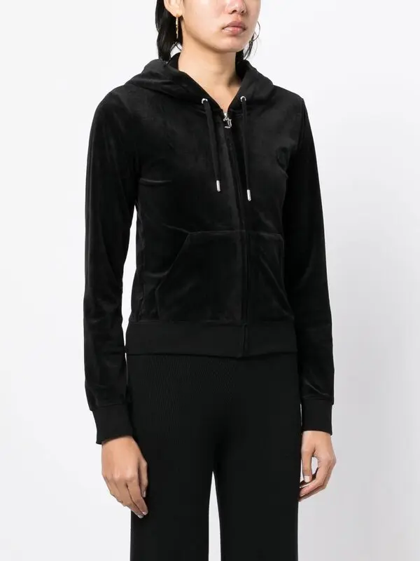 Juicy Couture Robertson Velour Zip Hoodie - Black