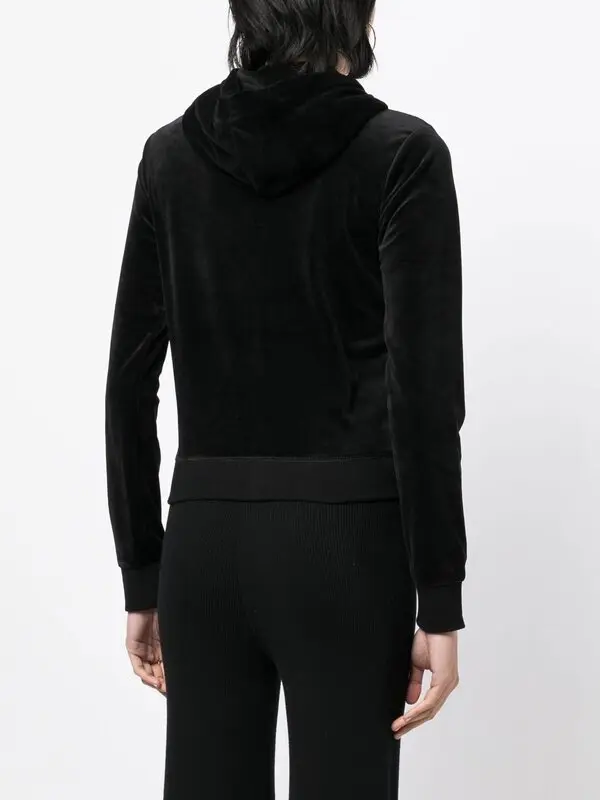 Juicy Couture Robertson Velour Zip Hoodie - Black