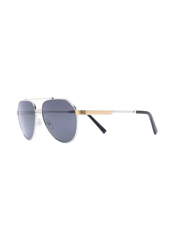 Dolce & Gabbana Pilot-frame Double-bridge Sunglasses
